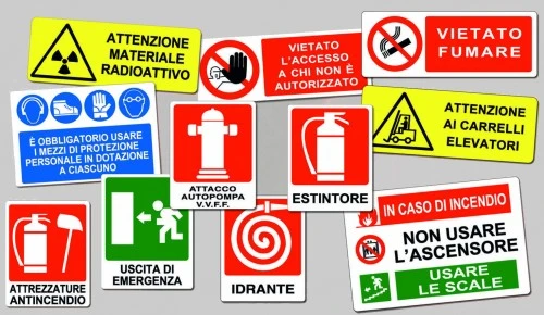 Cartelli alluminio e adesivi antinfortunistici : (Scandiano)